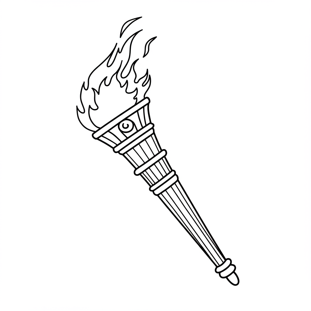 ancient torch drawing