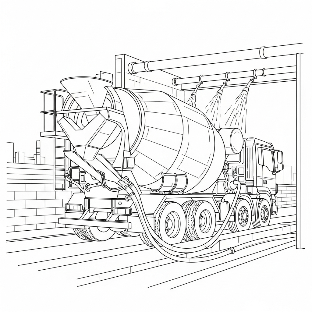 Cement Mixer Coloring Page Free Printable Coloring Pages