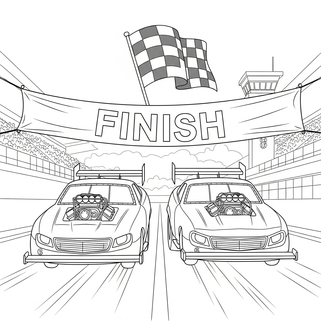 Racing Finish Line Drawing