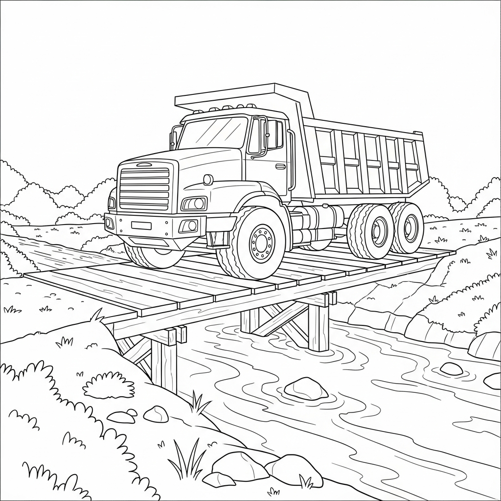 Printable Dump Truck Coloring Page Dump Truck Coloring Pages