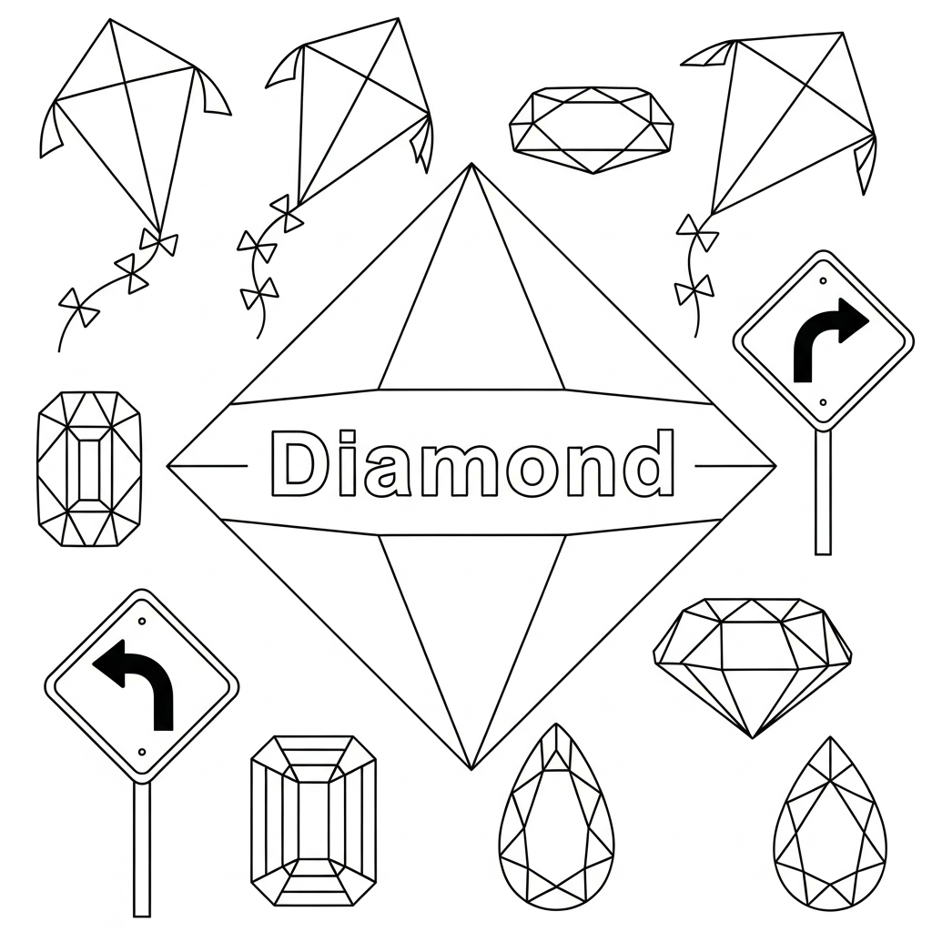 diamond shape drawings