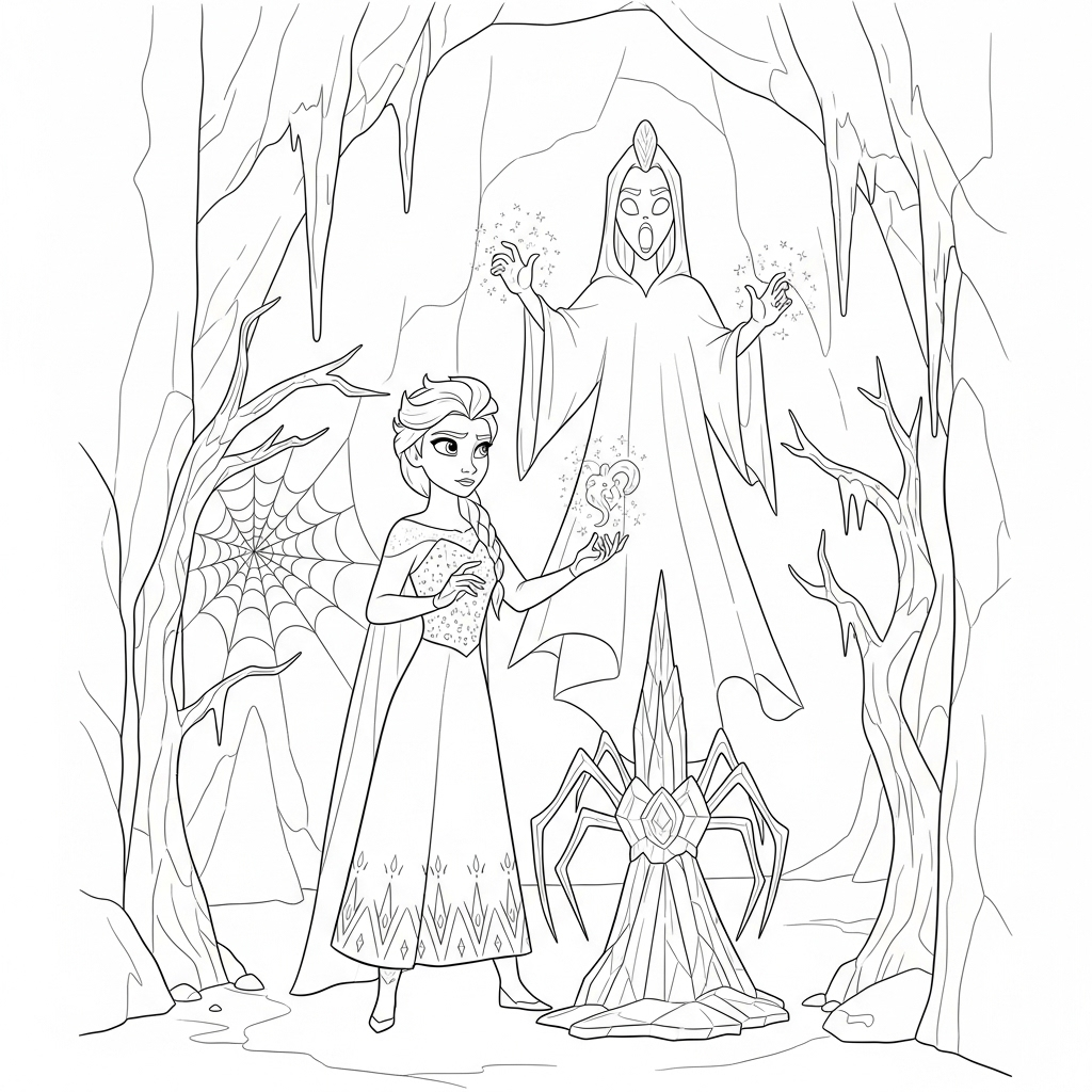 Frozen Halloween Coloring Page.htm