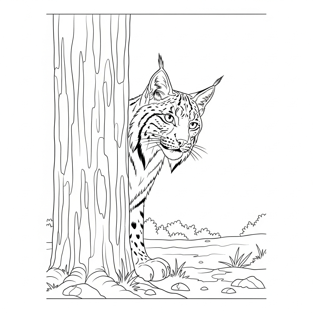 lynx colouring sheet