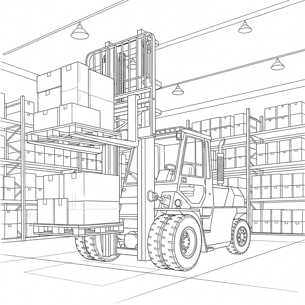 inside warehouse drawing
