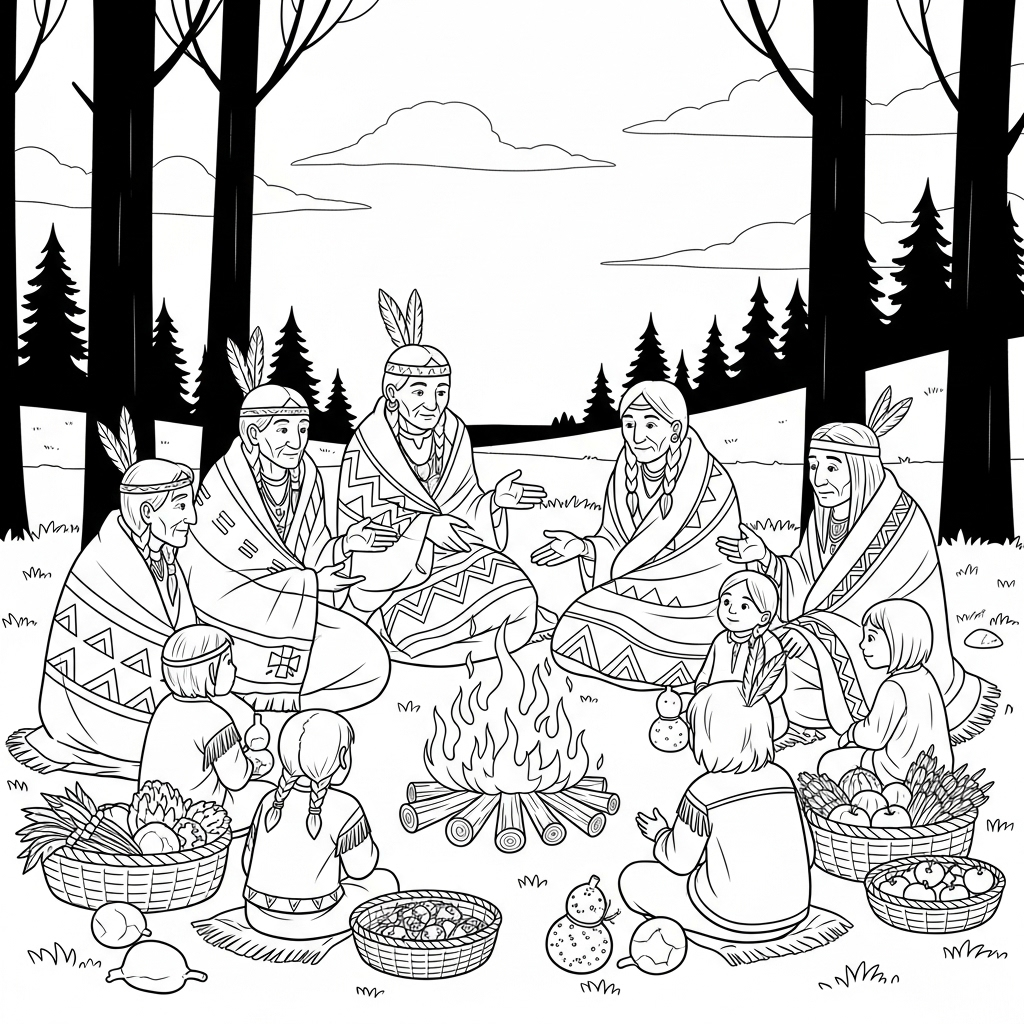 longhouse coloring sheet