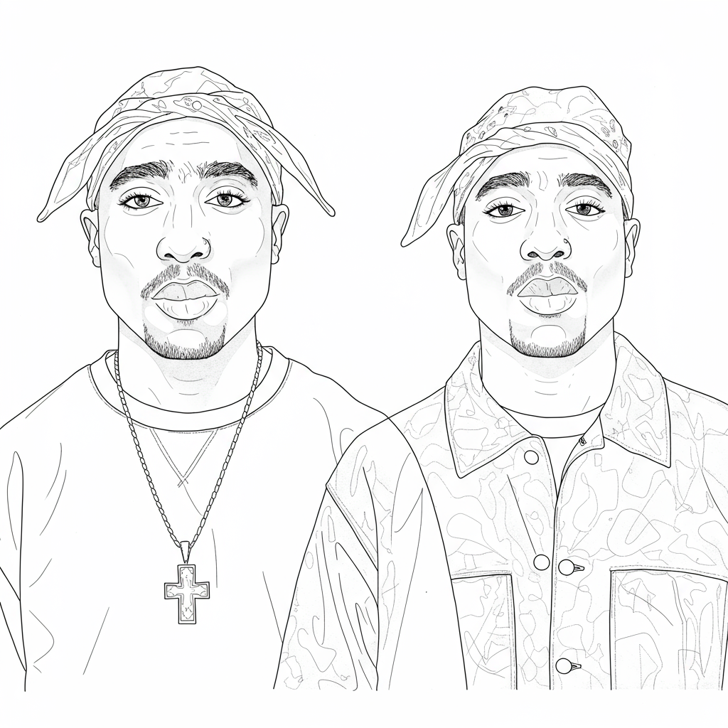 Coloriage Tupac