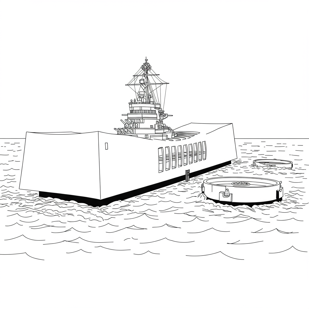 navy boat coloring pages