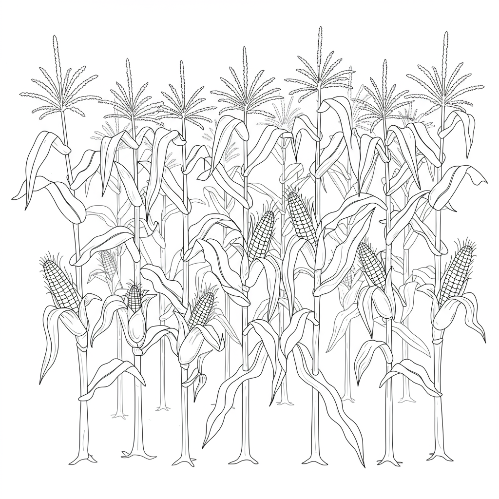cornfield drawing