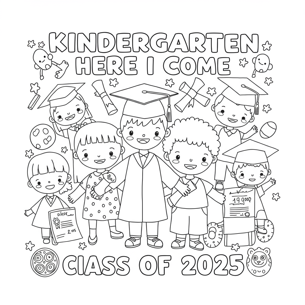 Kindergarten Graduation Coloring Pages