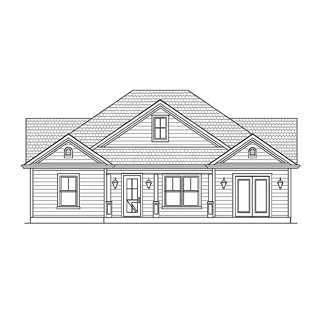 facade house drawing