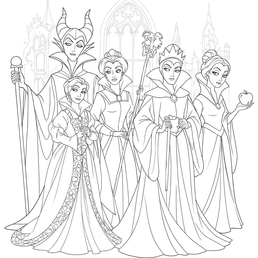 Coloring Book Disney Villains Coloring Pages Maleficent Coloring Pages