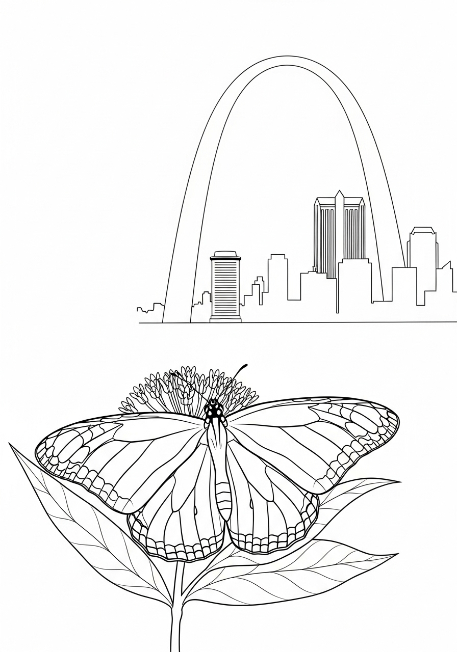 St Louis Arch Coloring Page V Ling: Bored