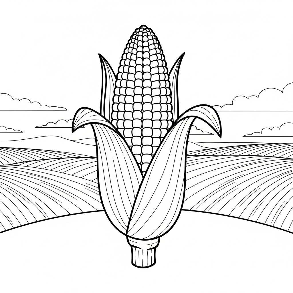 corn coloring sheets printable