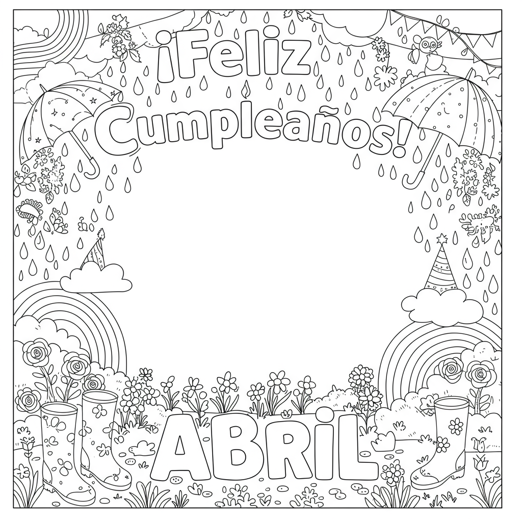 Feliz Cumpleanos Coloring Page