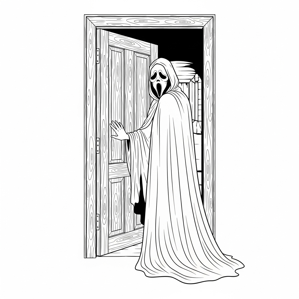halloween coloring pages ghostface