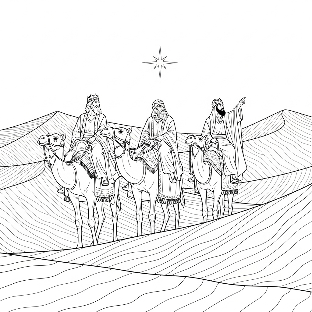 Wise Men Coloring Page Guaherparttors: Worship Wallpaper