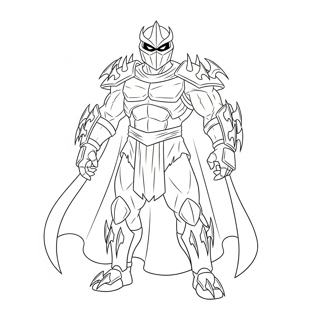 ninja turtle coloring pages shredder