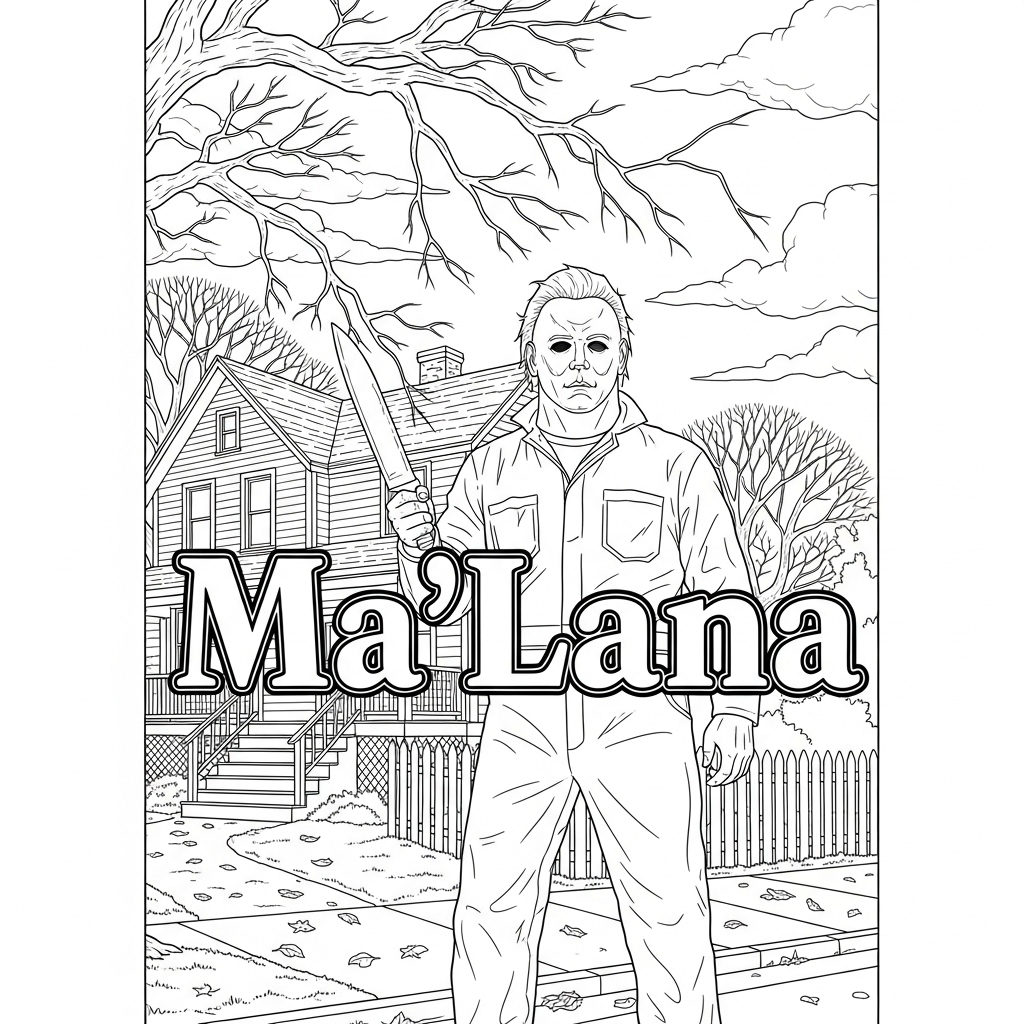 michael myers coloring pages for kids