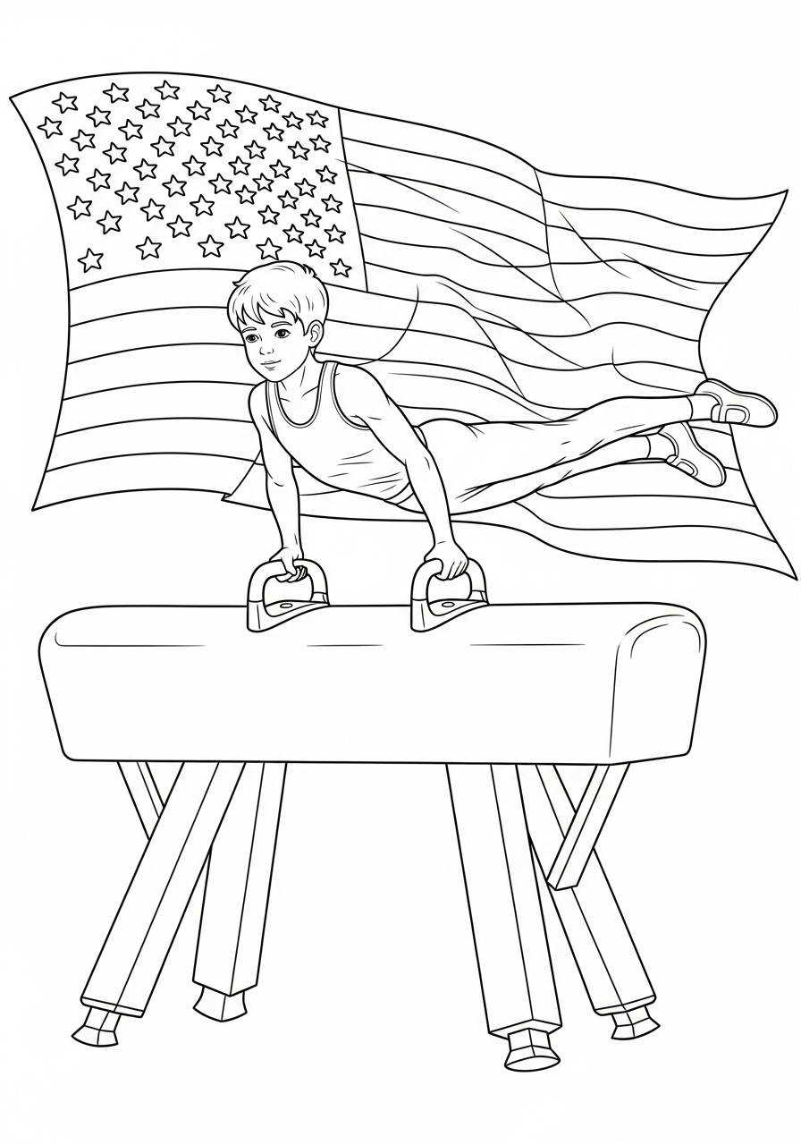 gymnastics coloring pages to print free