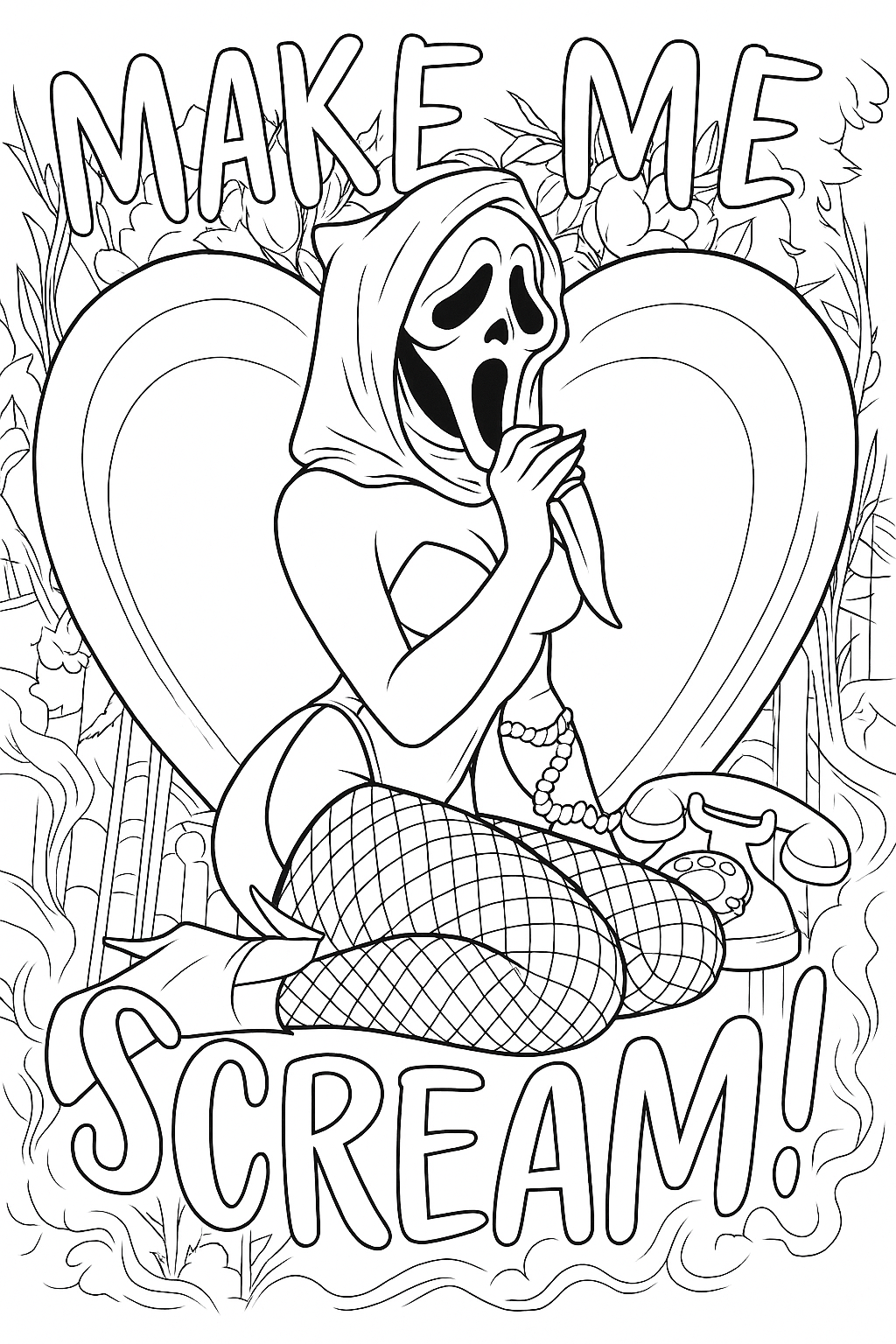 scream coloring pages free printable
