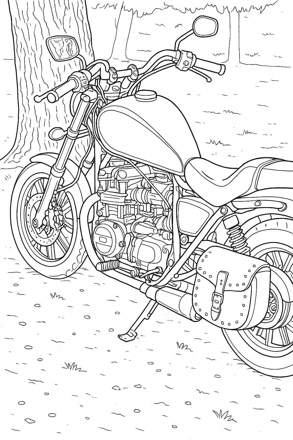 printable motorcycle coloring pages