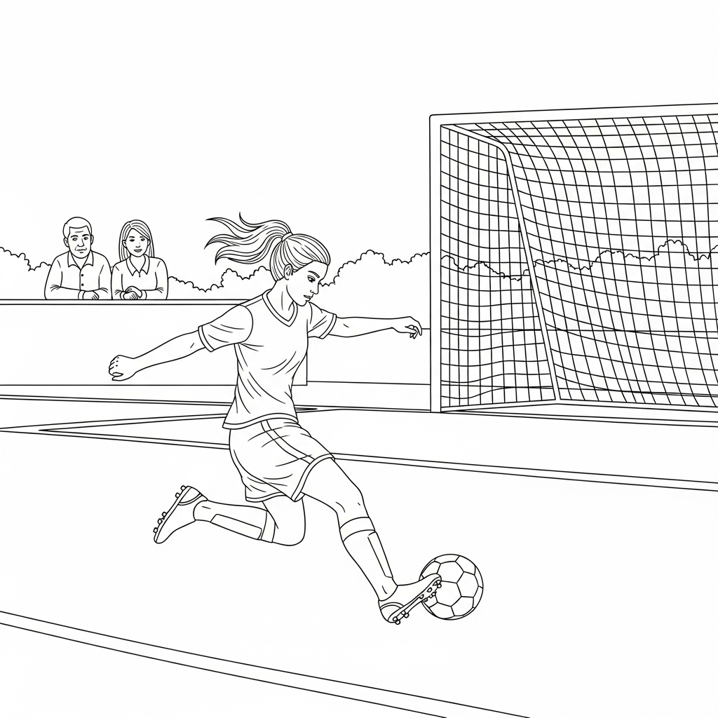 free soccer coloring pages girl