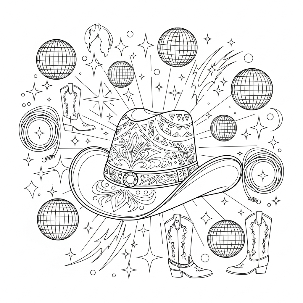 cowgirl coloring pages for adults