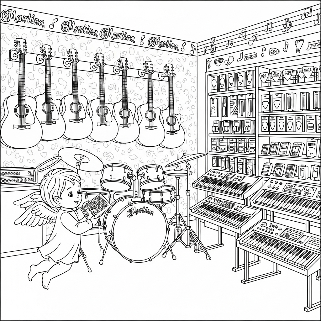 instrument colouring sheets