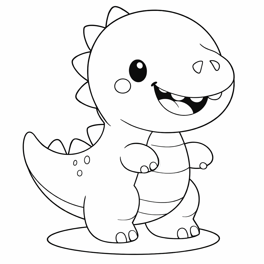 Baby Dinosaur Cartoon Coloring Page Dinosaur Coloring Pages