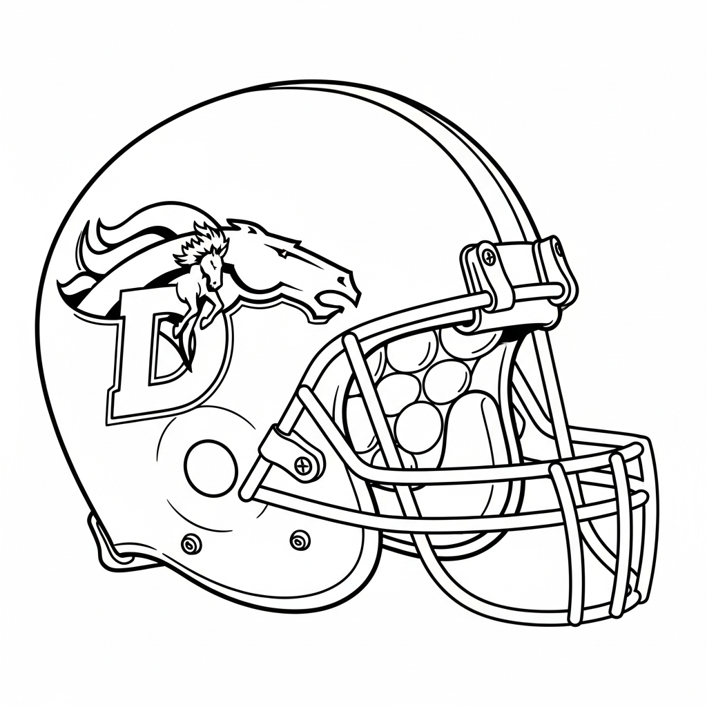 Ausmalbilder Broncos Football