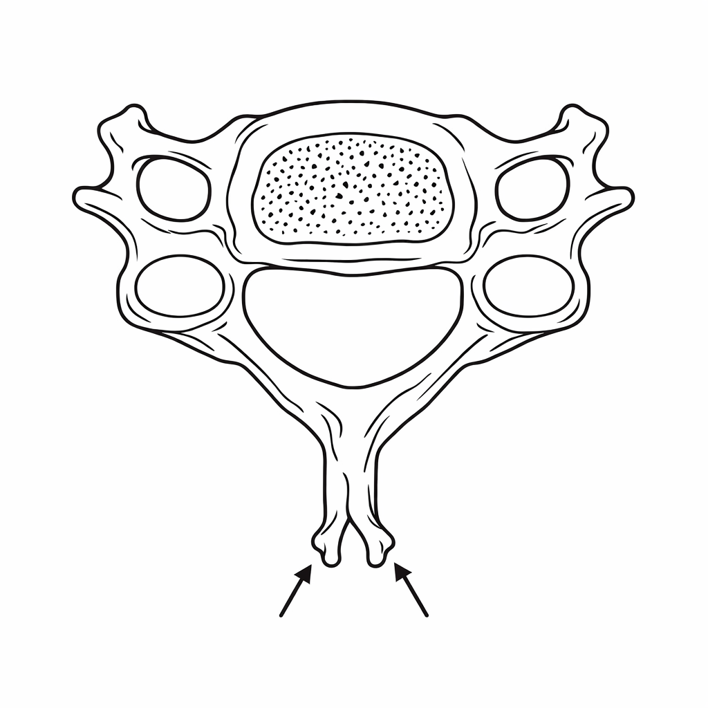 Cervical Vertebrae Anatomy Unlabeled Banque D'Illustrations