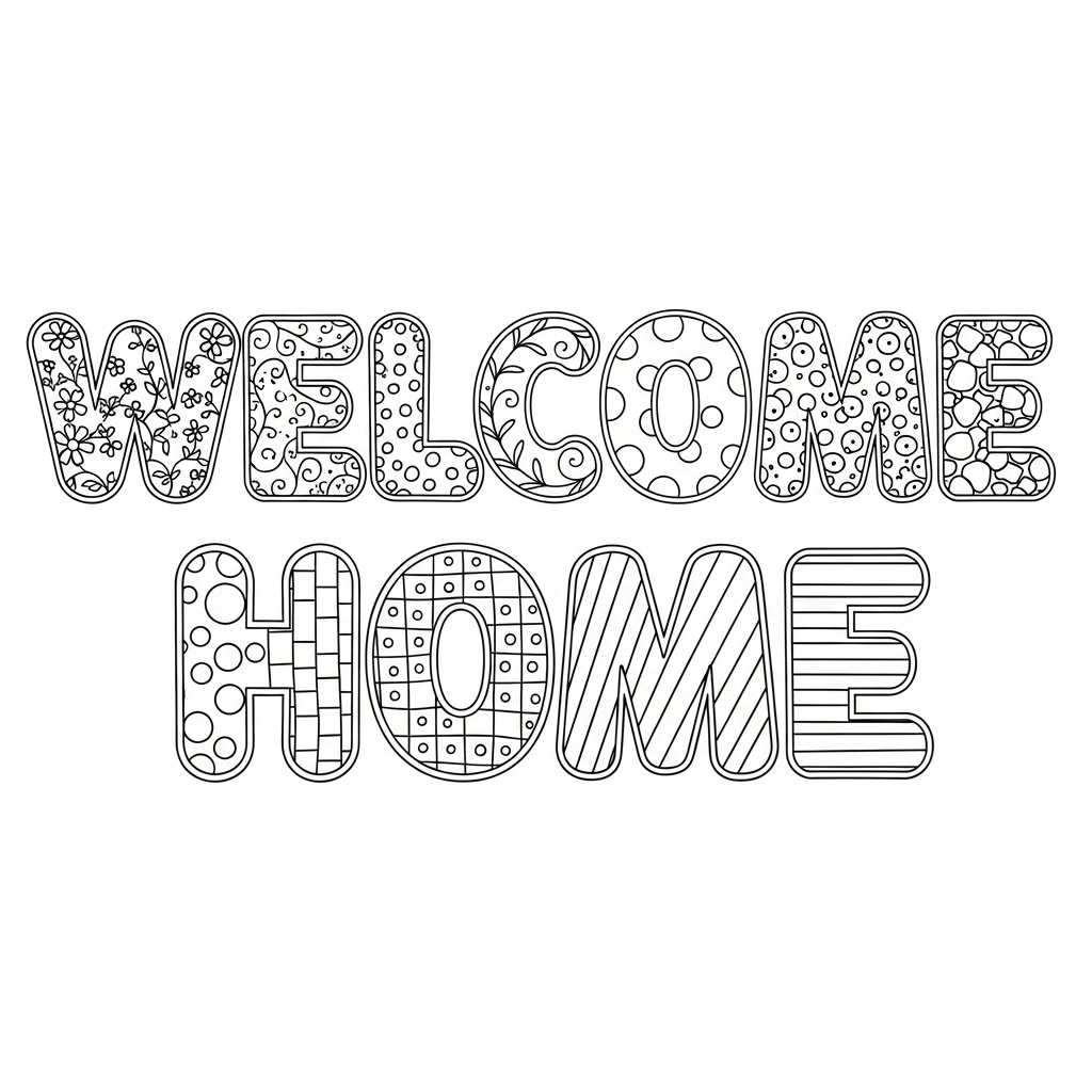 Welcome Home Sign Free Printable