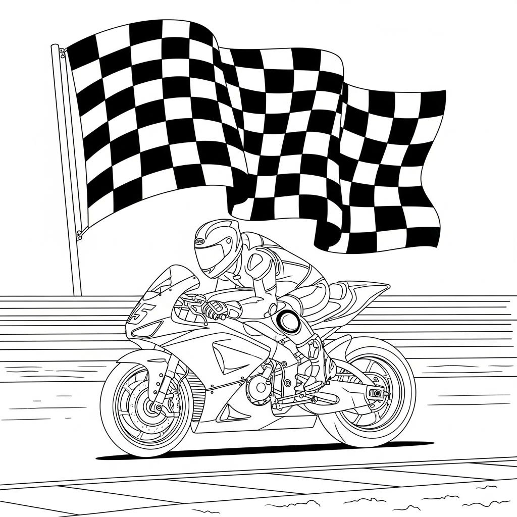 Motorcycle Color Sheet Printable